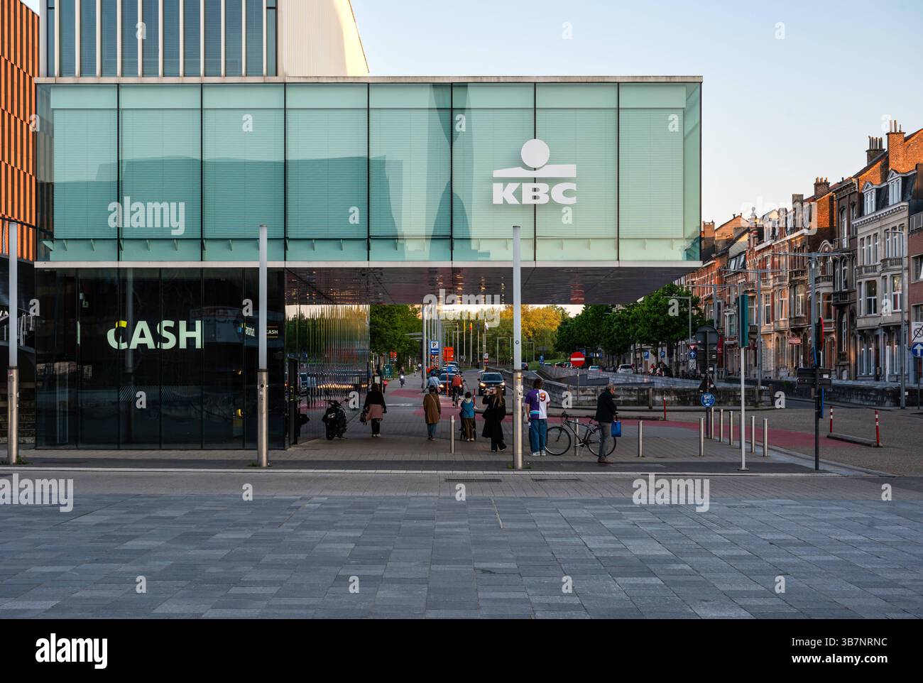 The KBC banking headquarters at the Martelaren square in Leuven ...