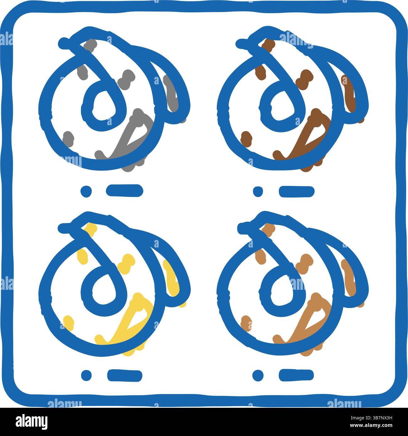 hair color palette icon doodle illustration Stock Vector Image & Art ...