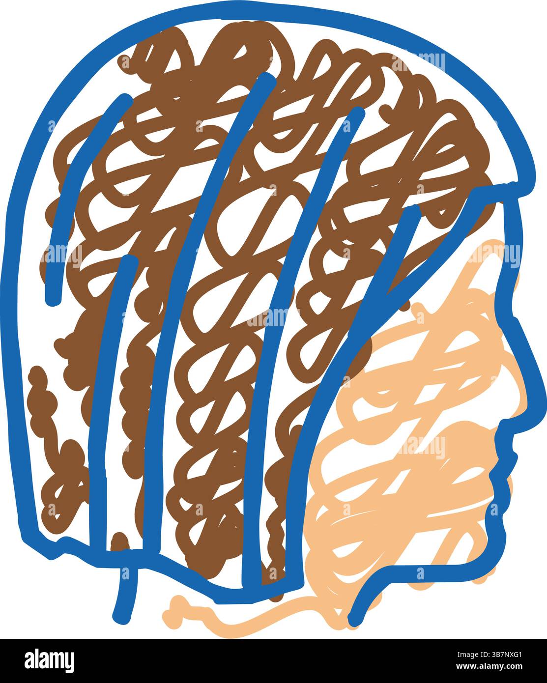 short hair icon doodle illustration Stock Vector Image & Art - Alamy