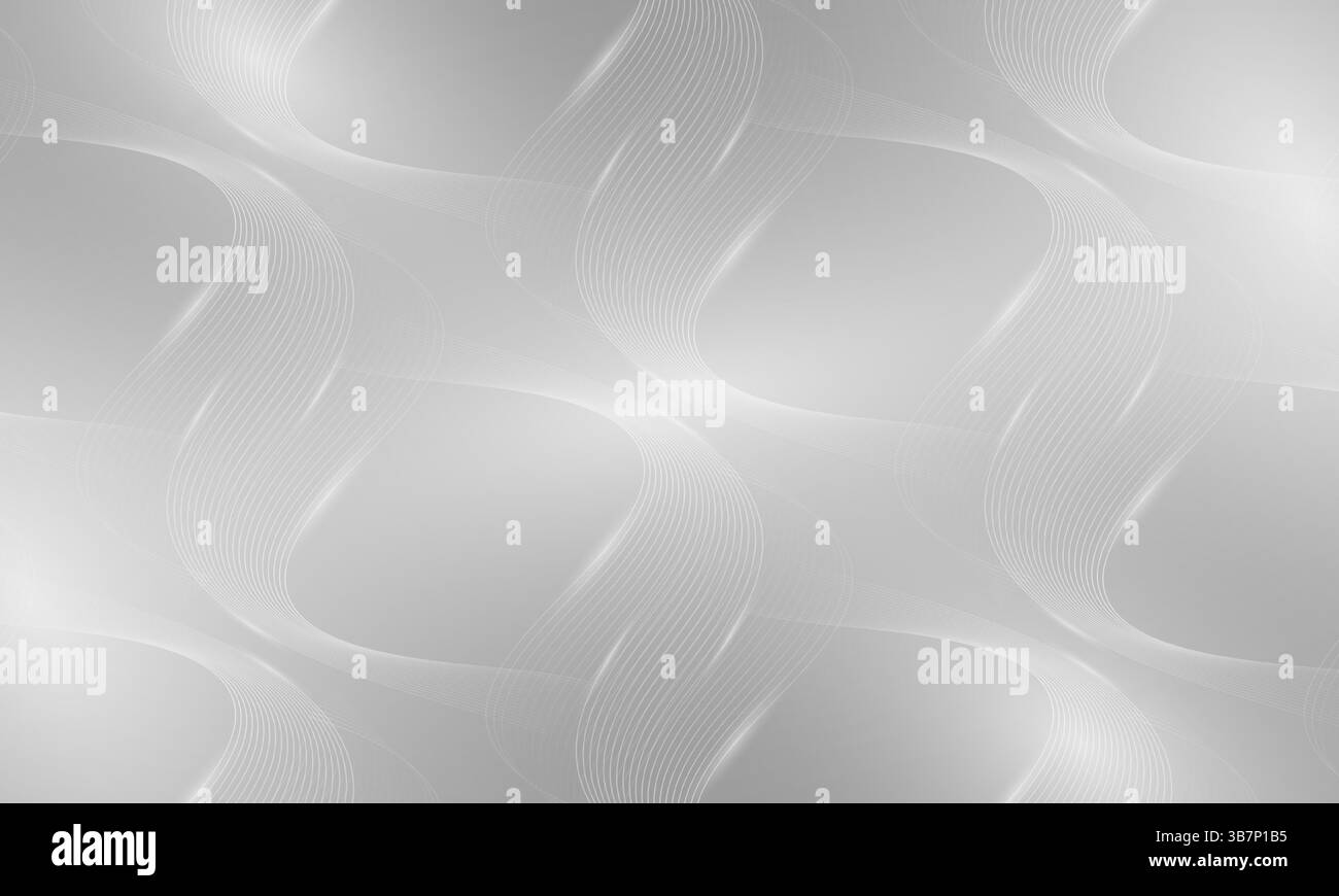 Luxury abstract background with silver flowing wavy lines. Soft grey modern vector illustration ...