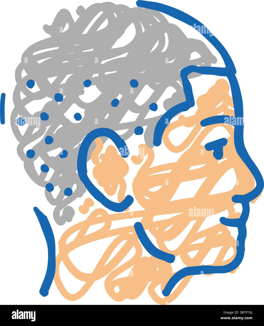 short hair style icon doodle illustration Stock Vector Image & Art - Alamy