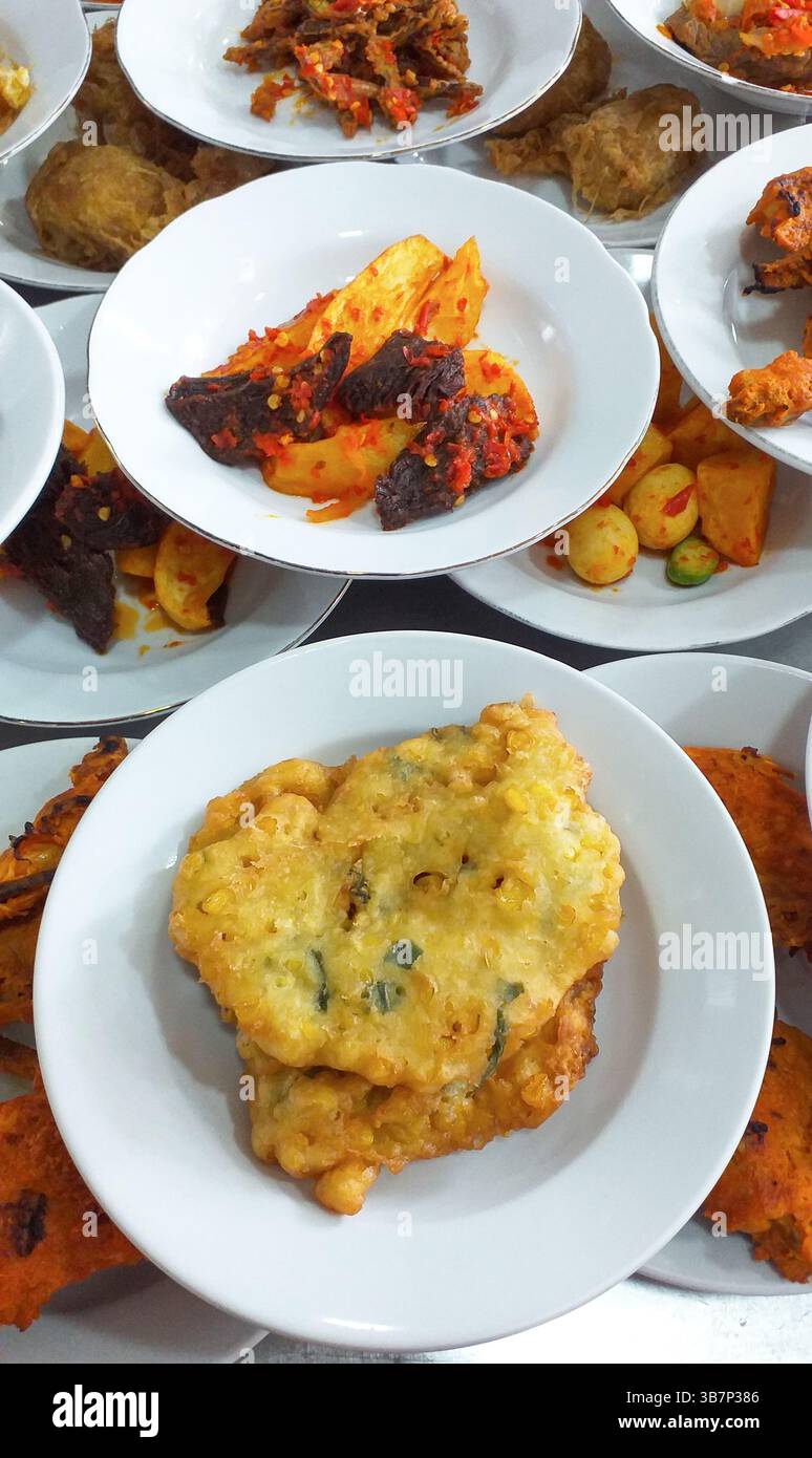 A selection of Padang dishes Minangkabau cuisine from West Sumatra in ...