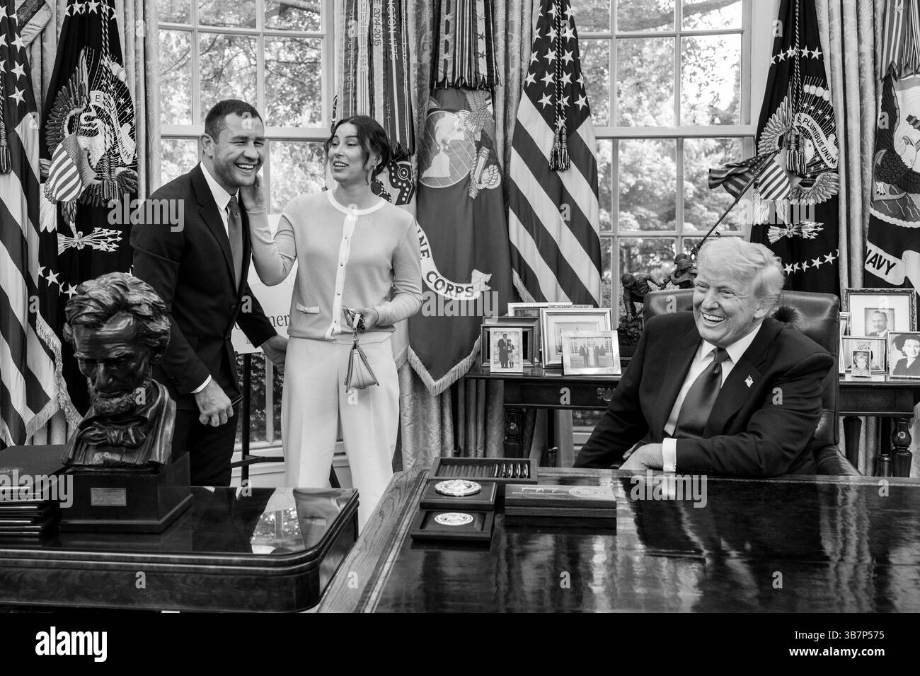 President Donald Trump meets with Ksenia Karelina, American ballerina ...
