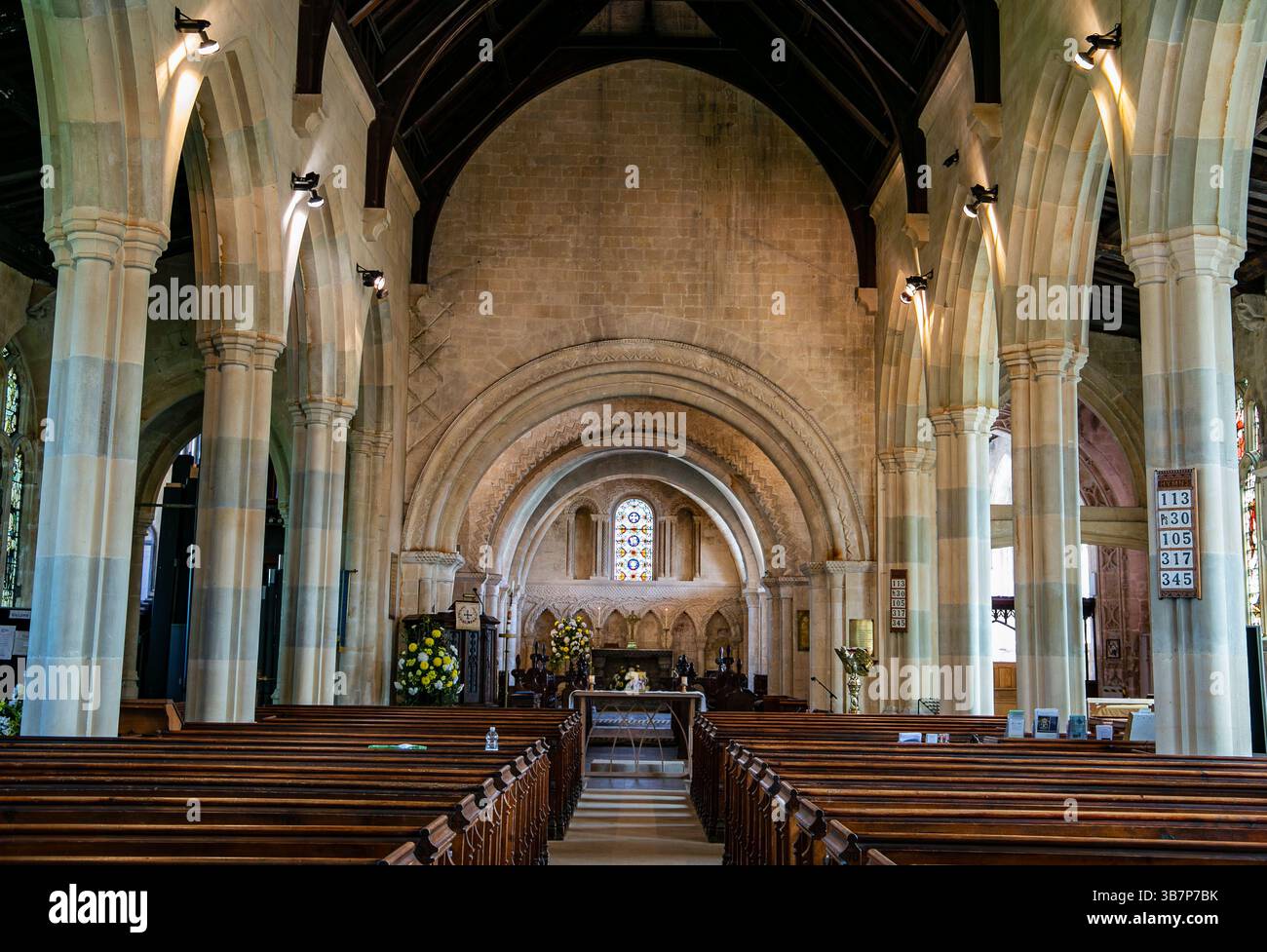 Interior view of St John the Baptist church Devizes Wiltshire with ...