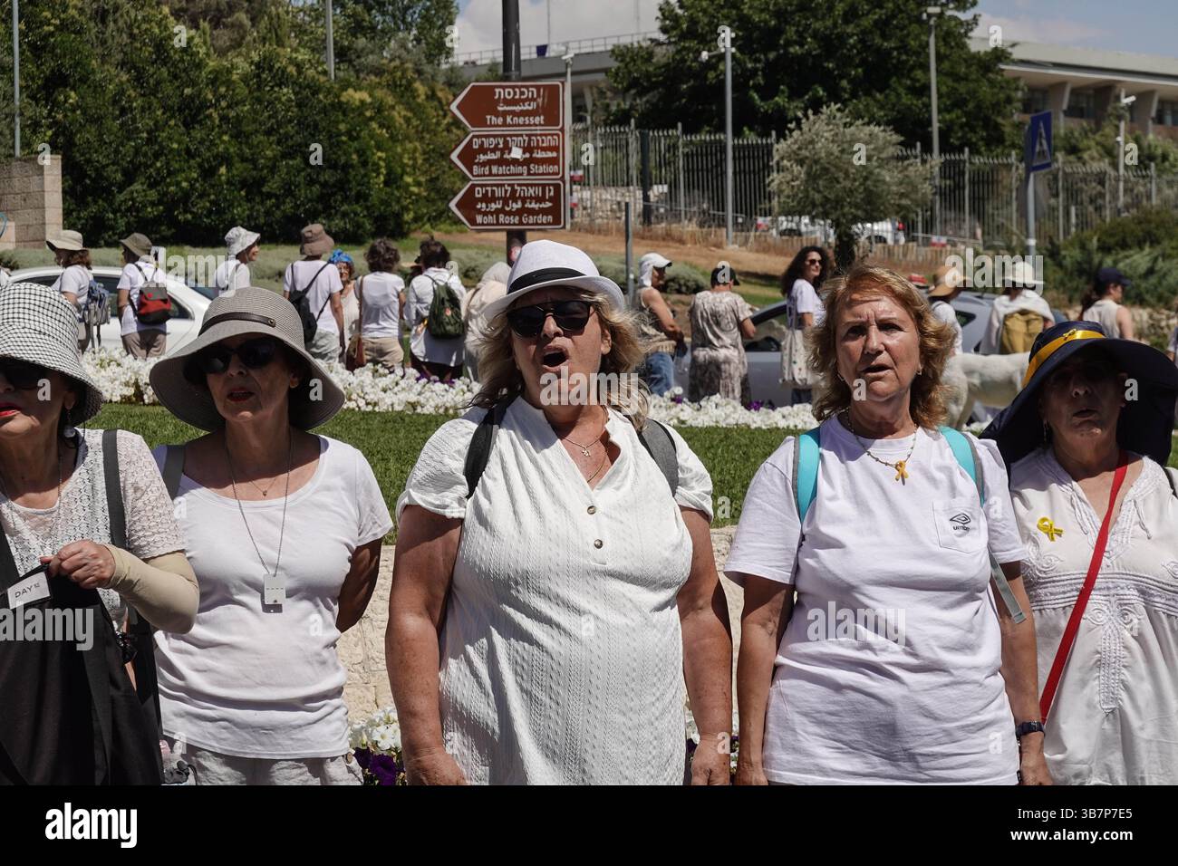 July 2, 2024, Jerusalem, Israel: Women wearing white rally for peace ...
