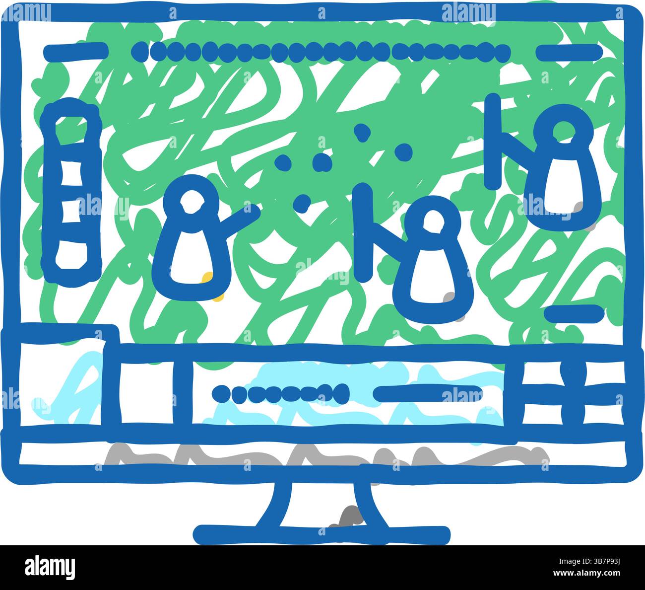 mmo video game icon doodle illustration Stock Vector Image & Art - Alamy