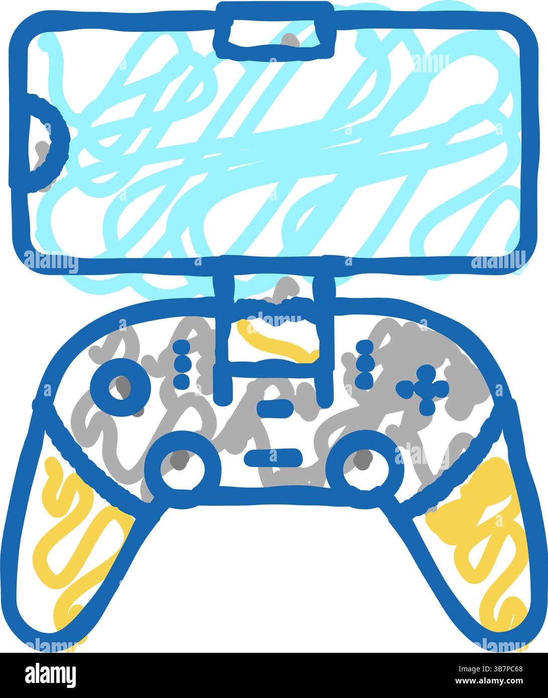 gamepad controller for phone icon doodle illustration Stock Vector ...