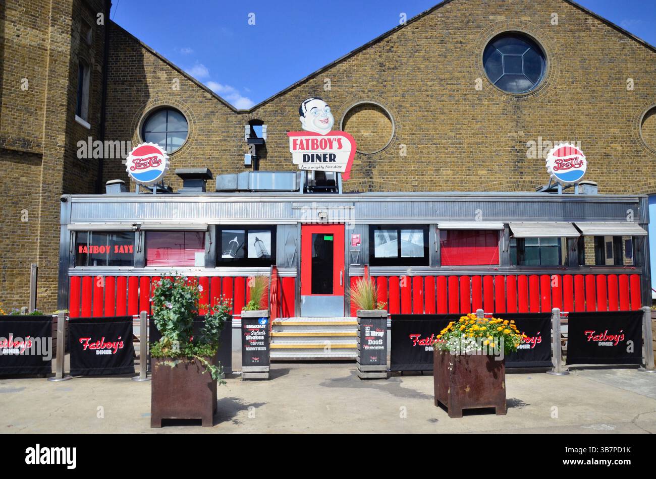 Fatboy's Diner, Trinity Buoy Wharf, London Stock Photo - Alamy