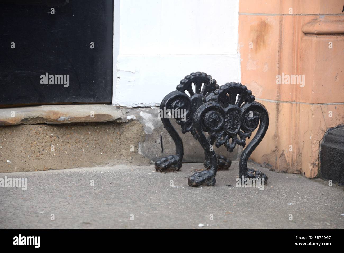 Decorative Boot Scraper outside a house in London, UK Stock Photo - Alamy