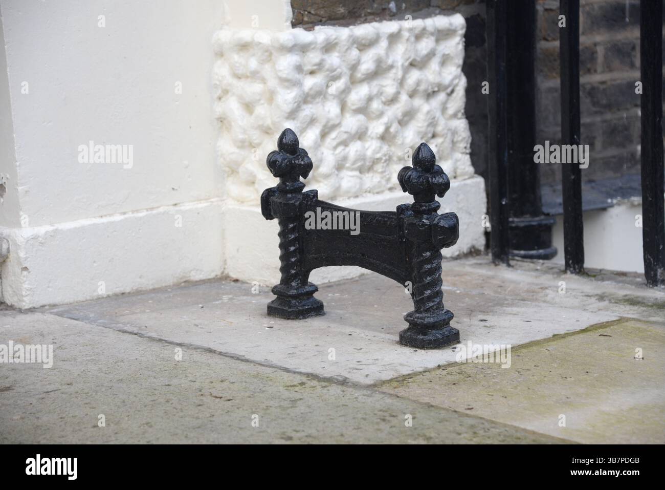 Decorative Boot Scraper outside a house in London, UK Stock Photo - Alamy