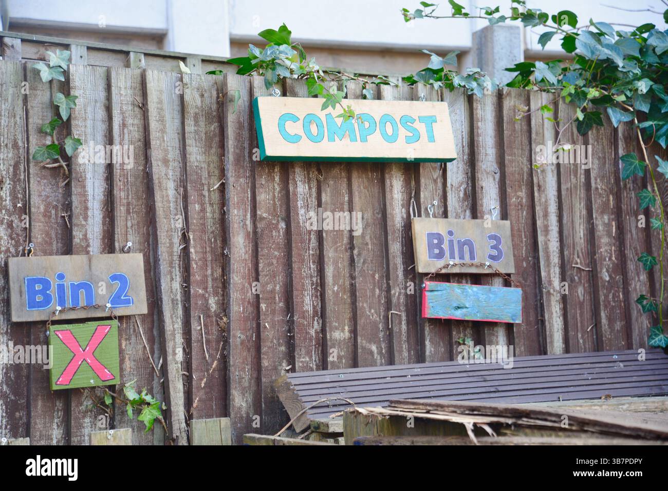 Compost Bin at a Community Garden in East London, UK Stock Photo - Alamy