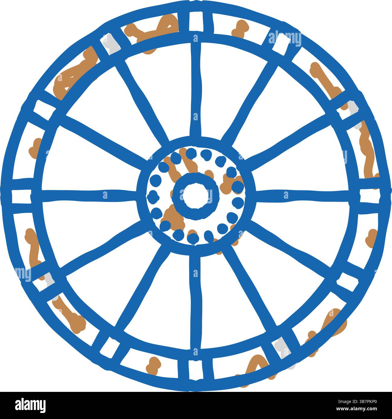 old wheel icon doodle illustration Stock Vector Image & Art - Alamy