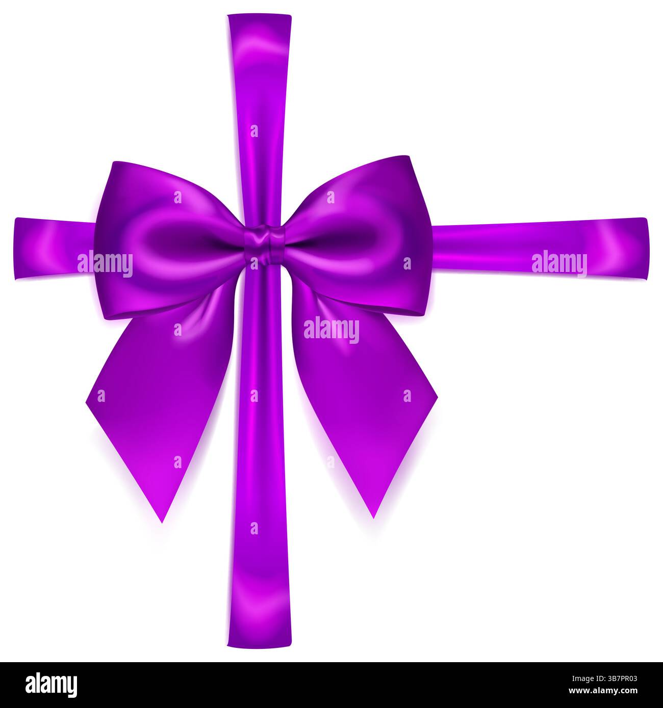 Purple ribbon cross gift bow Stock Vector Images - Alamy