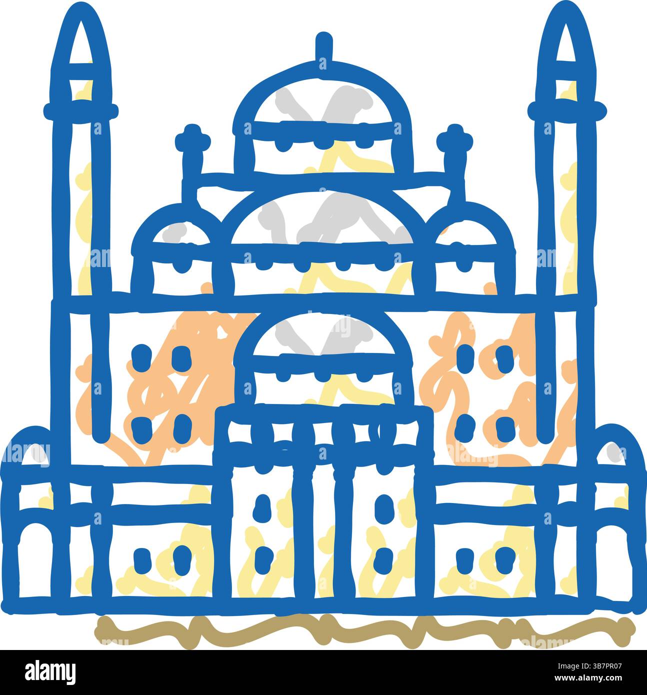 suleiman pasha mosque icon doodle illustration Stock Vector Image & Art ...