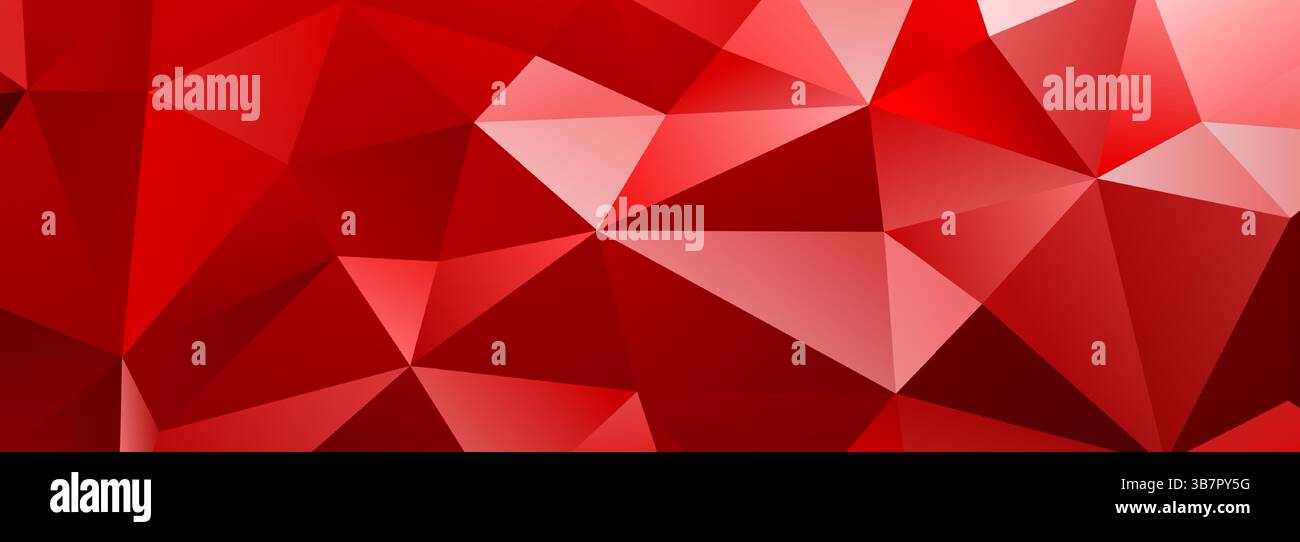 Abstract geometric red vector illustration featuring interconnected ...