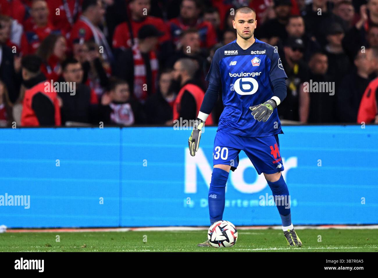 LILLE - Lille OSC goalkeeper Lucas Chevalier during the French Ligue 1 ...