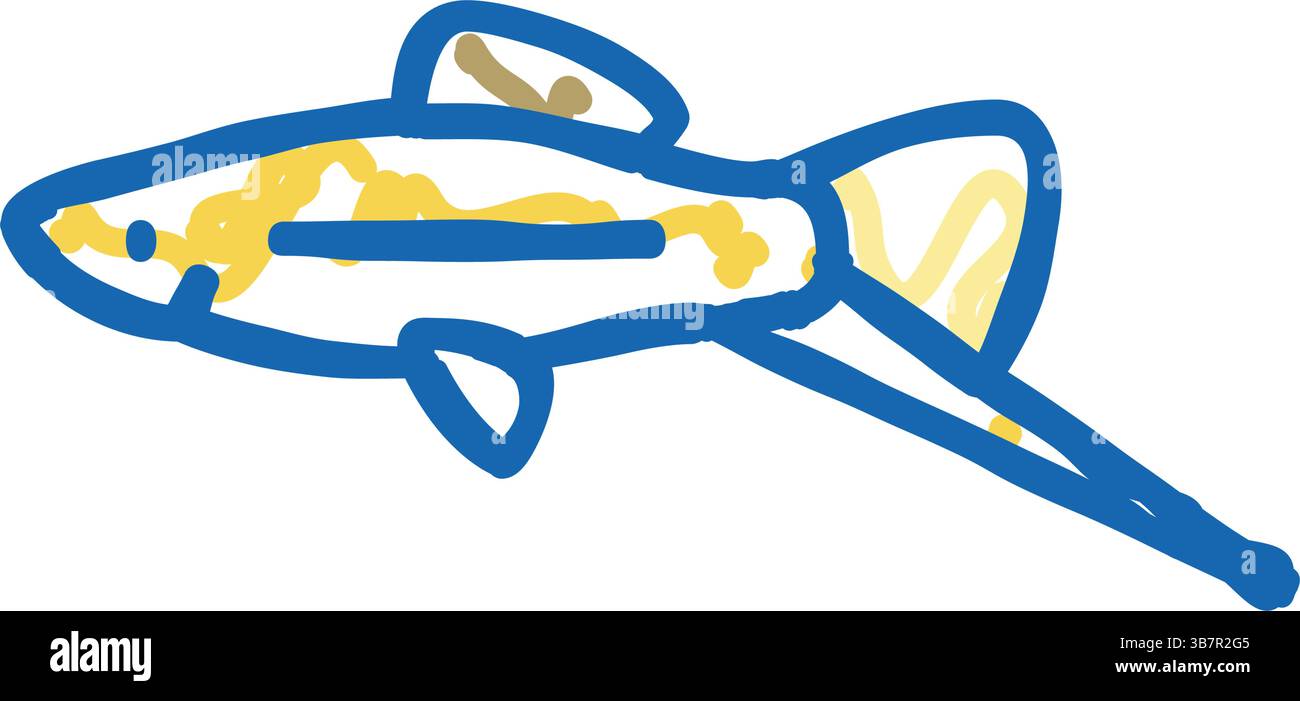 Swordtail guppy Stock Vector Images - Alamy