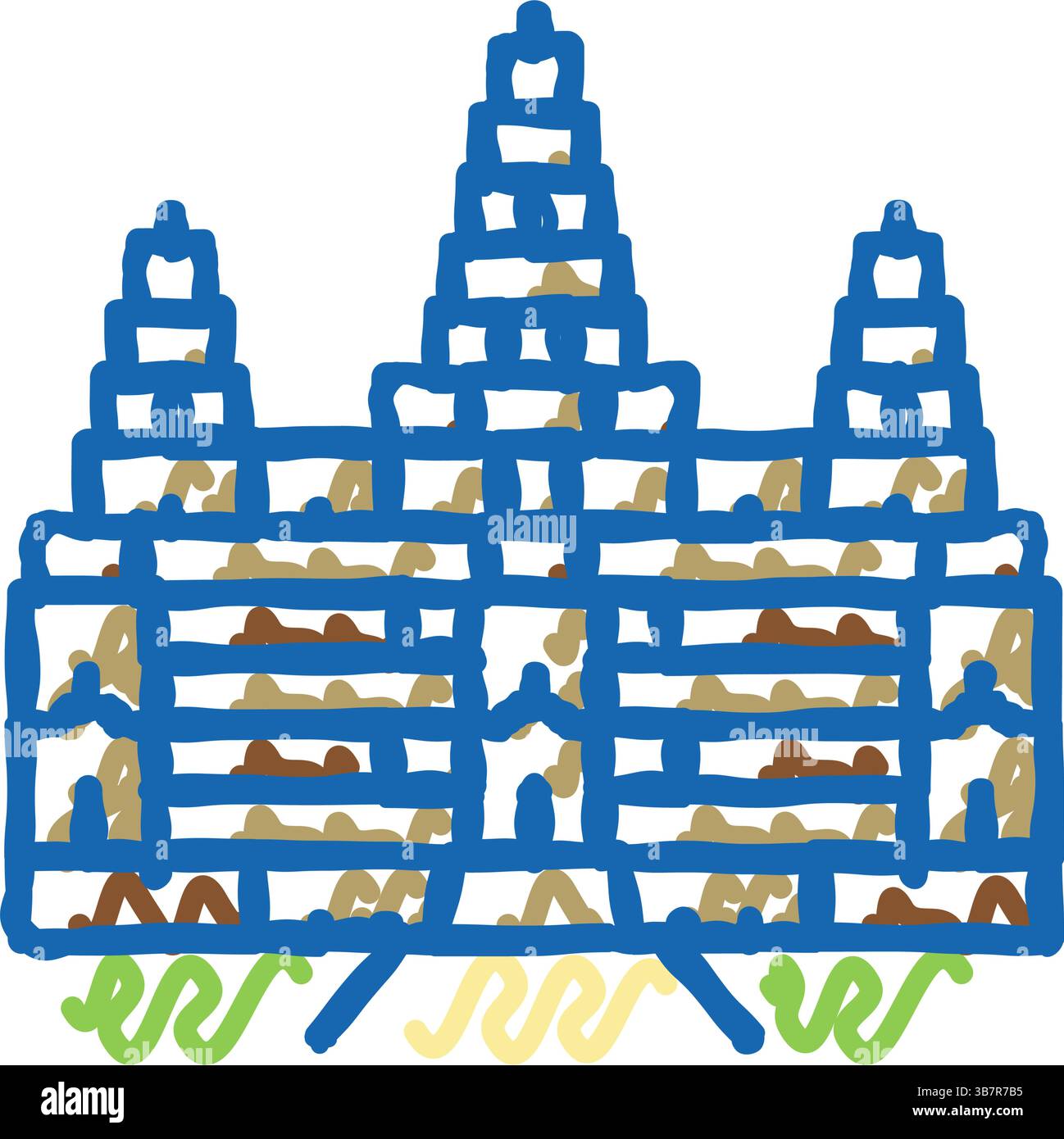 angkor wat icon doodle illustration Stock Vector Image & Art - Alamy