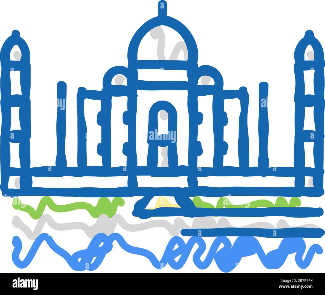 taj mahal icon doodle illustration Stock Vector Image & Art - Alamy