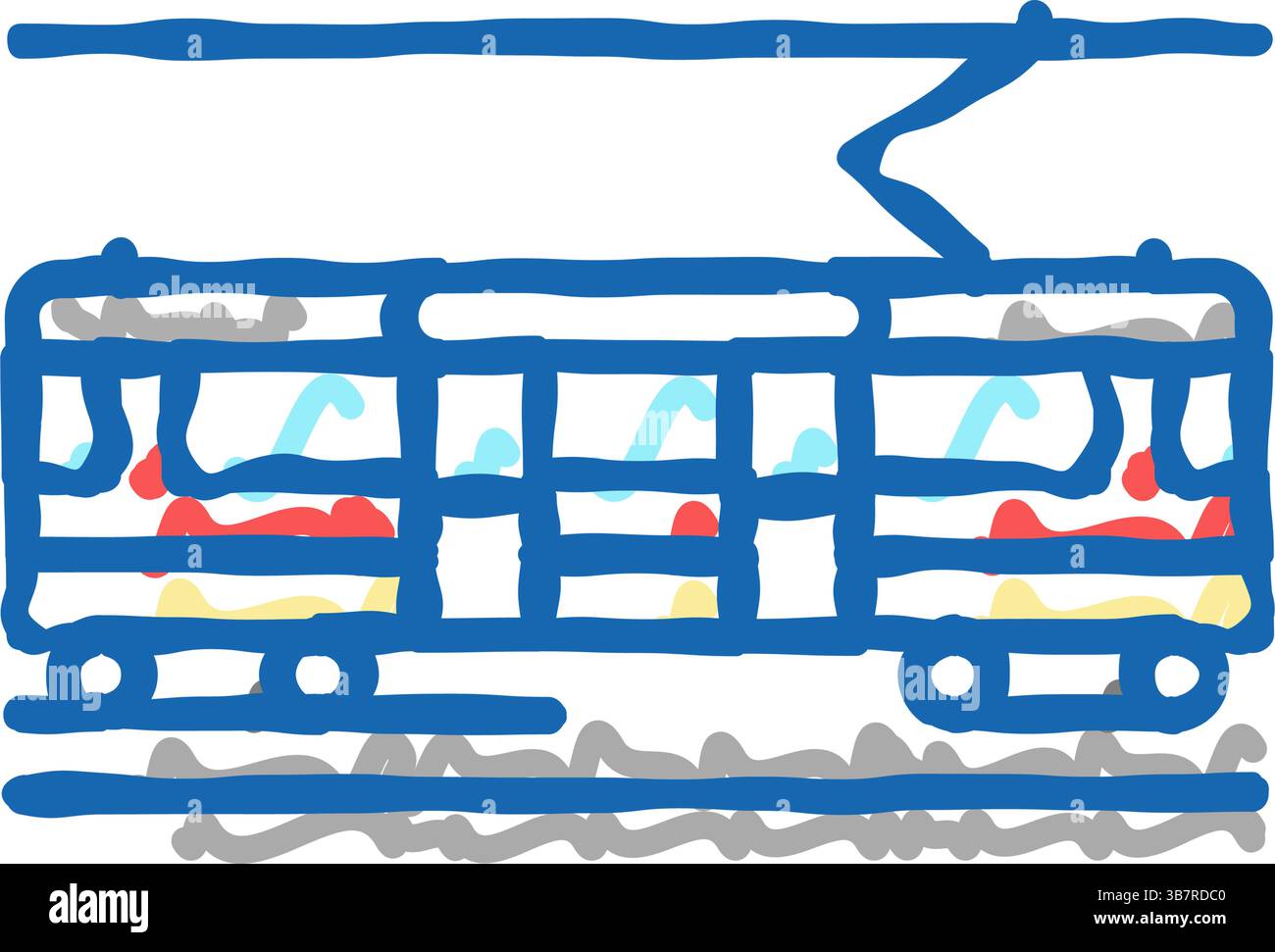 city circle tram icon doodle illustration Stock Vector Image & Art - Alamy