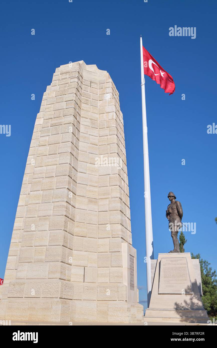 The large memorial and statue in honor of Mustafa Kemal Ataturk. With ...