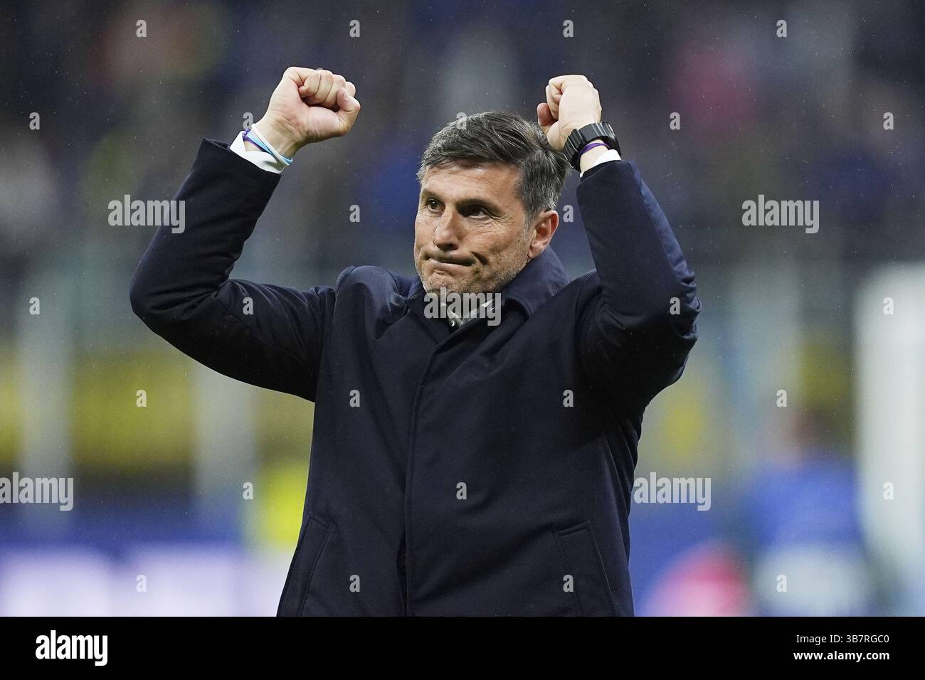 Javier Zanetti celebrates the victory after the UEFA Champions League ...