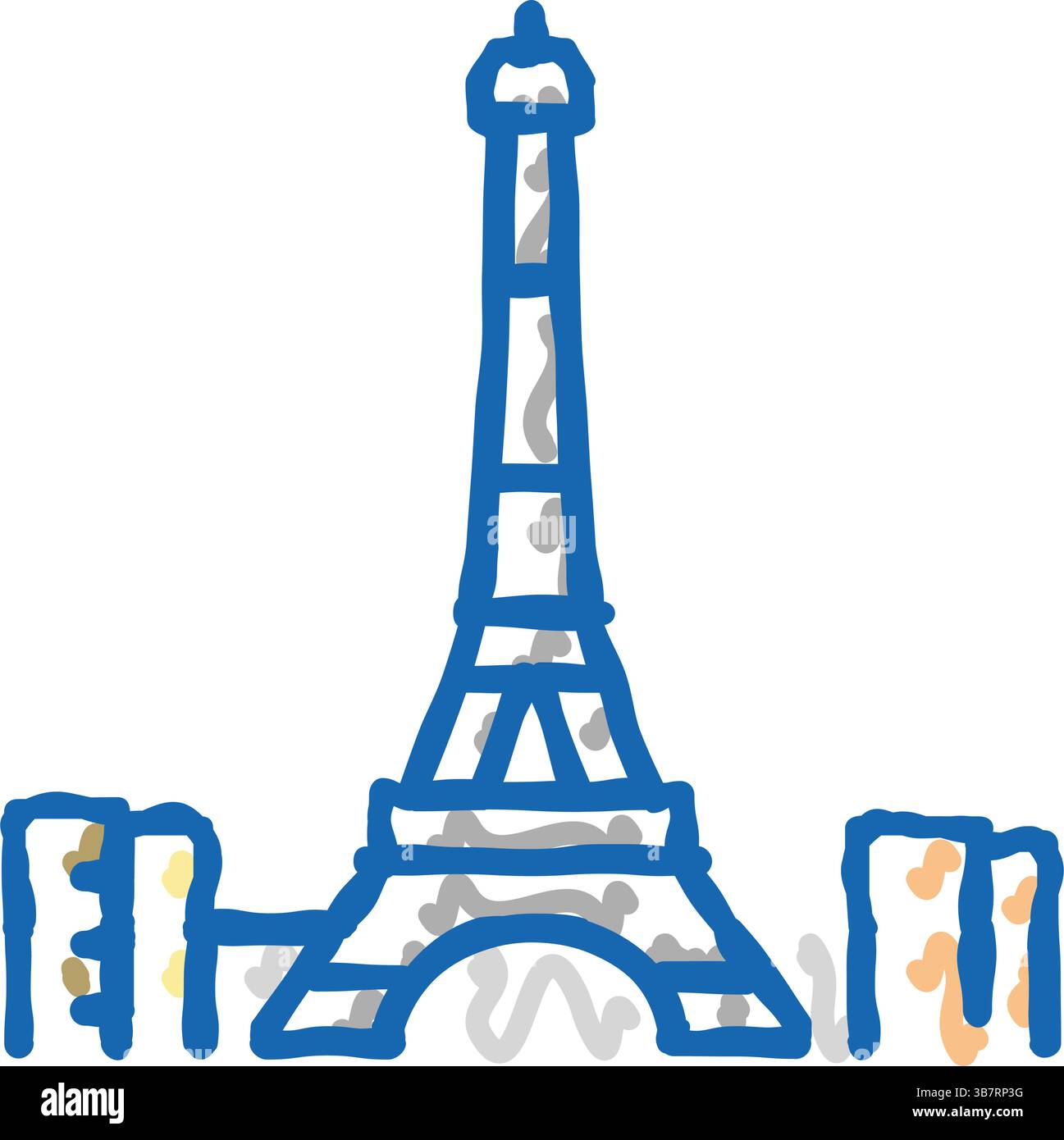 eiffel tower icon doodle illustration Stock Vector Image & Art - Alamy