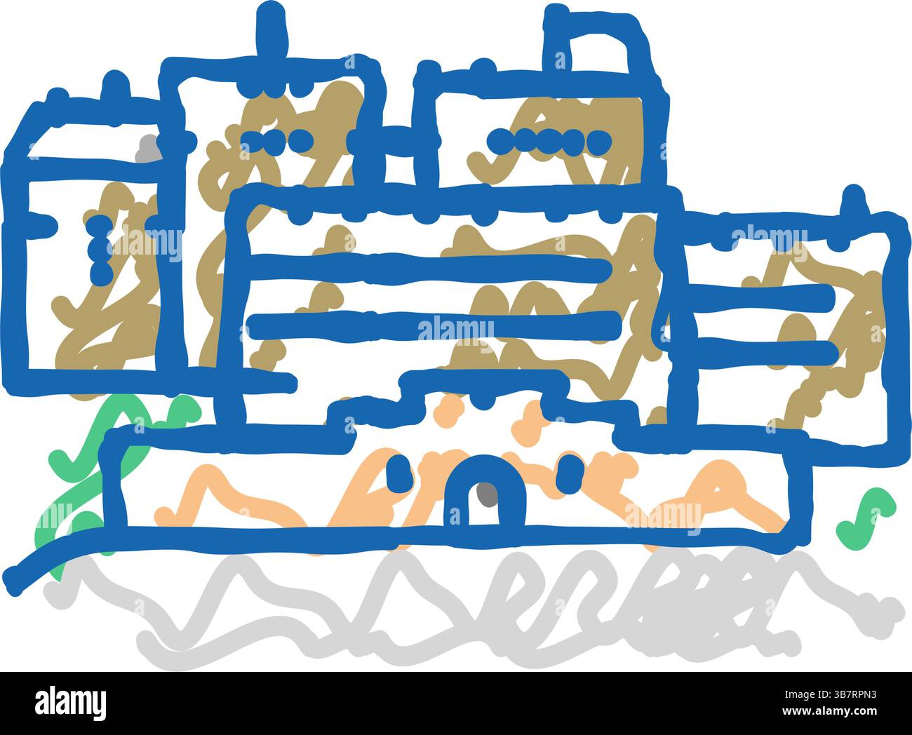 Medieval louvre castle Stock Vector Images - Alamy