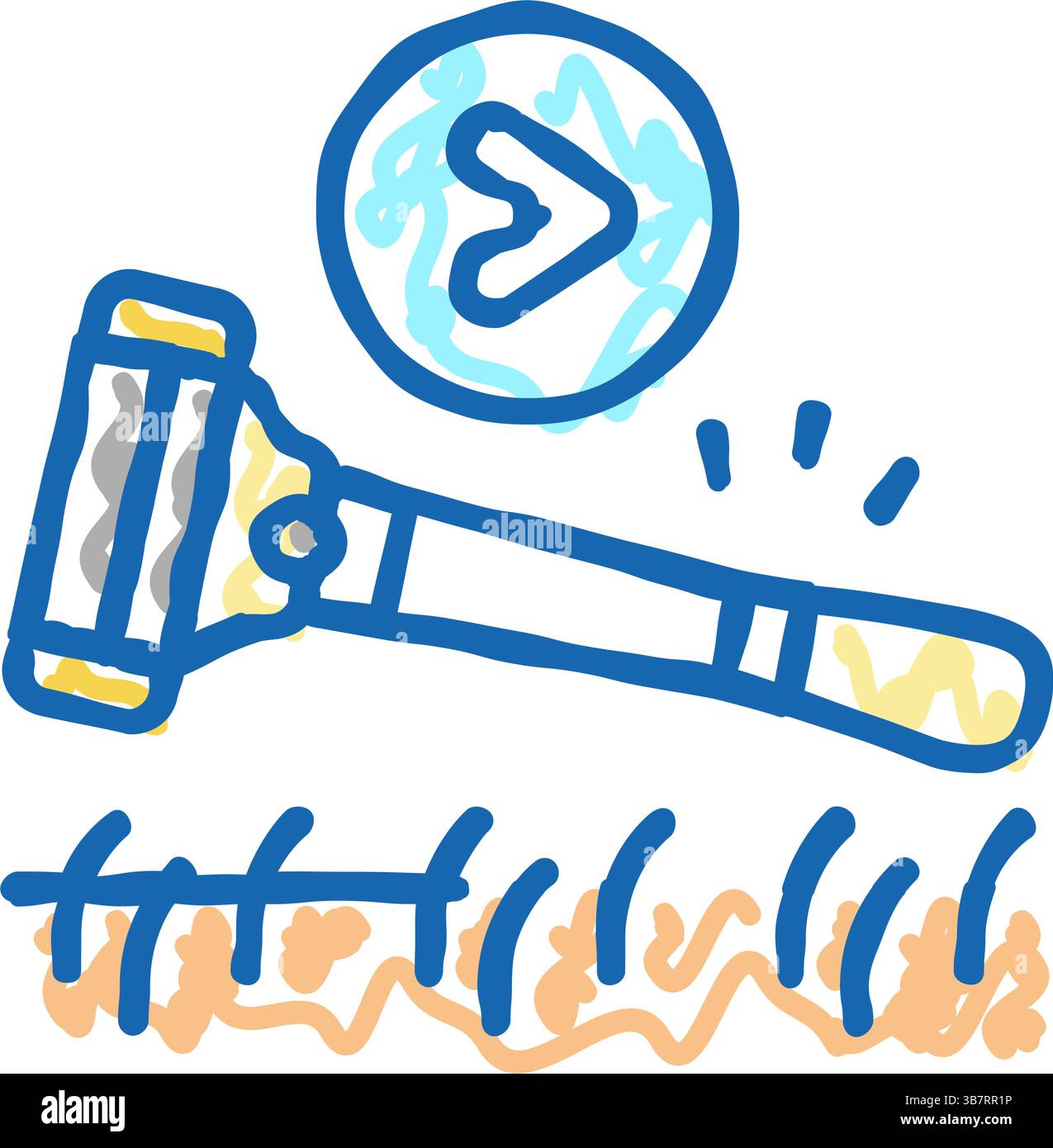 shaving hair icon doodle illustration Stock Vector Image & Art - Alamy