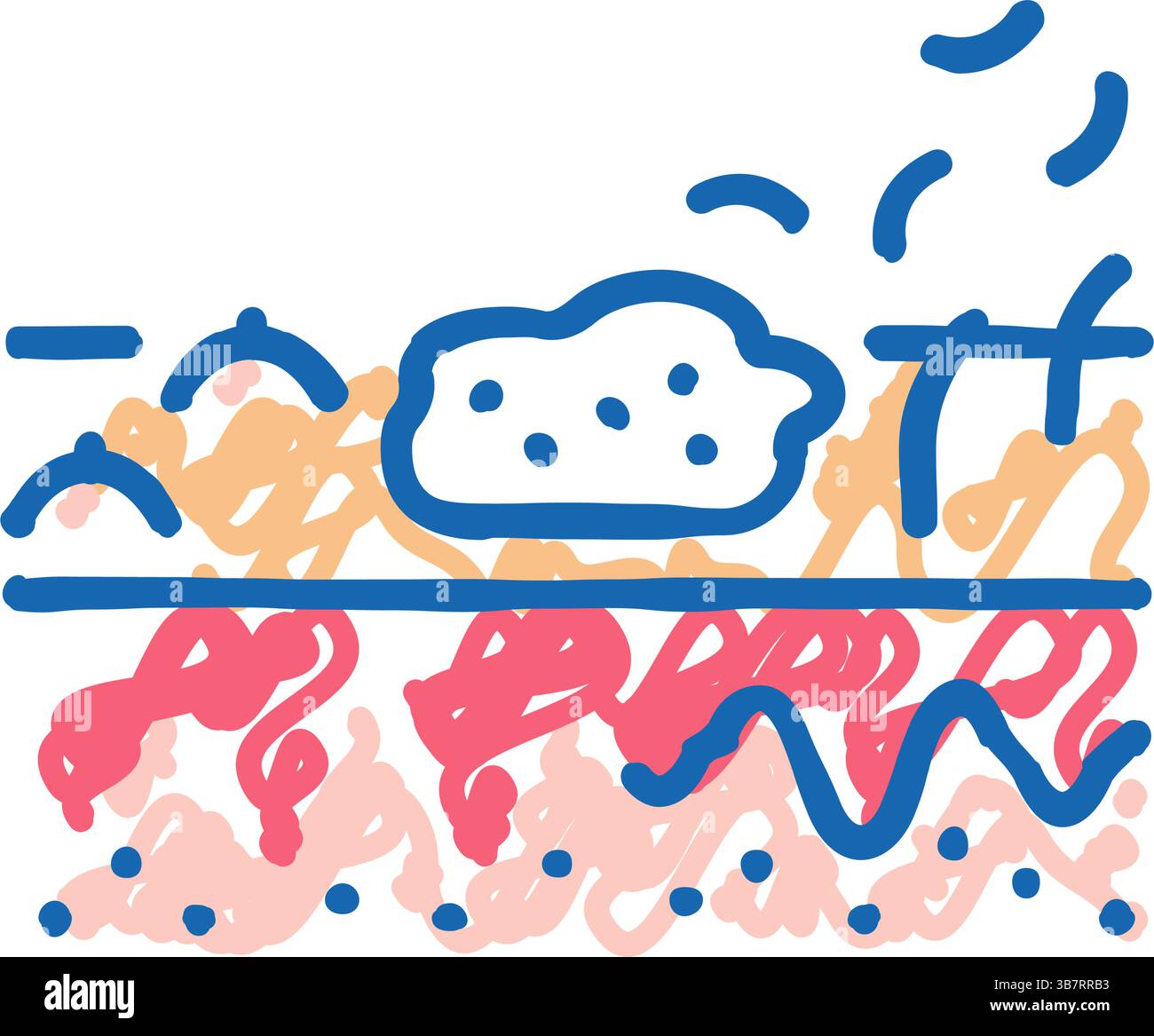 skin hair problem icon doodle illustration Stock Vector Image & Art - Alamy