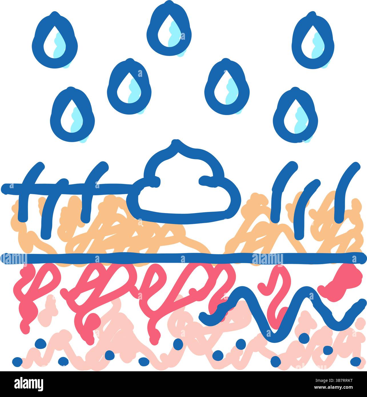 cream for wet hair icon doodle illustration Stock Vector Image & Art ...