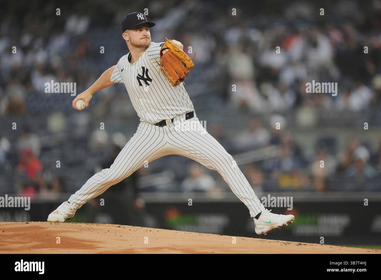 New York Yankees' Clarke Schmidt pitches during the first inning of a ...