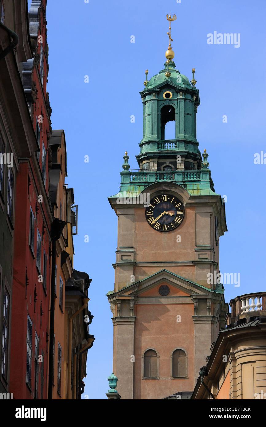 Sweden. Belfry of the Stockholm Cathedral also known as Church of Saint ...