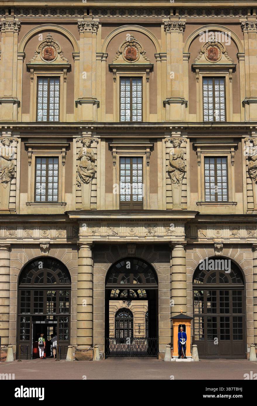 Facade of the Stockholm Palace, or the Royal Palace. In Swedish ...