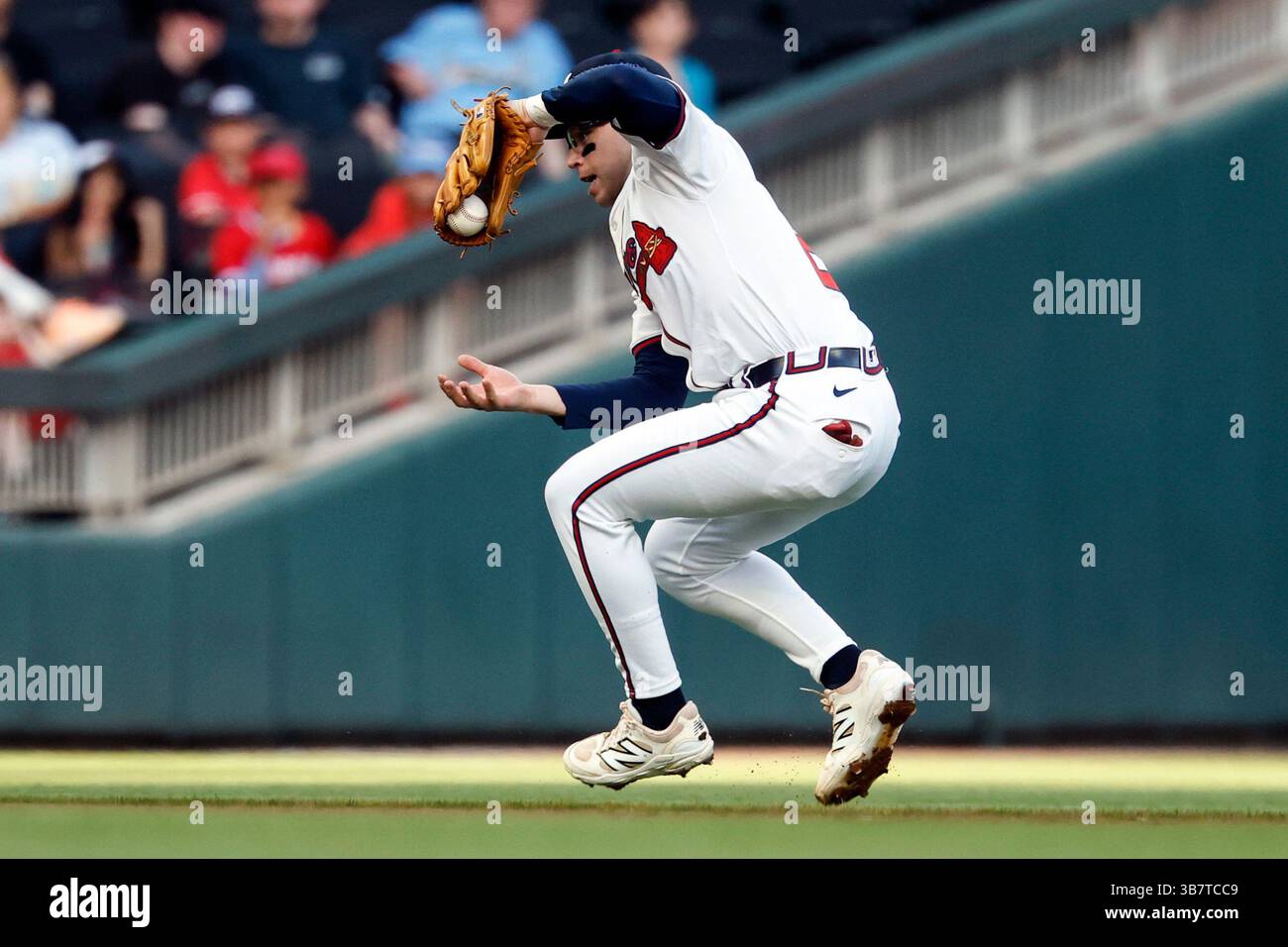 Atlanta Braves shortstop Nick Allen fields a ground ball from ...