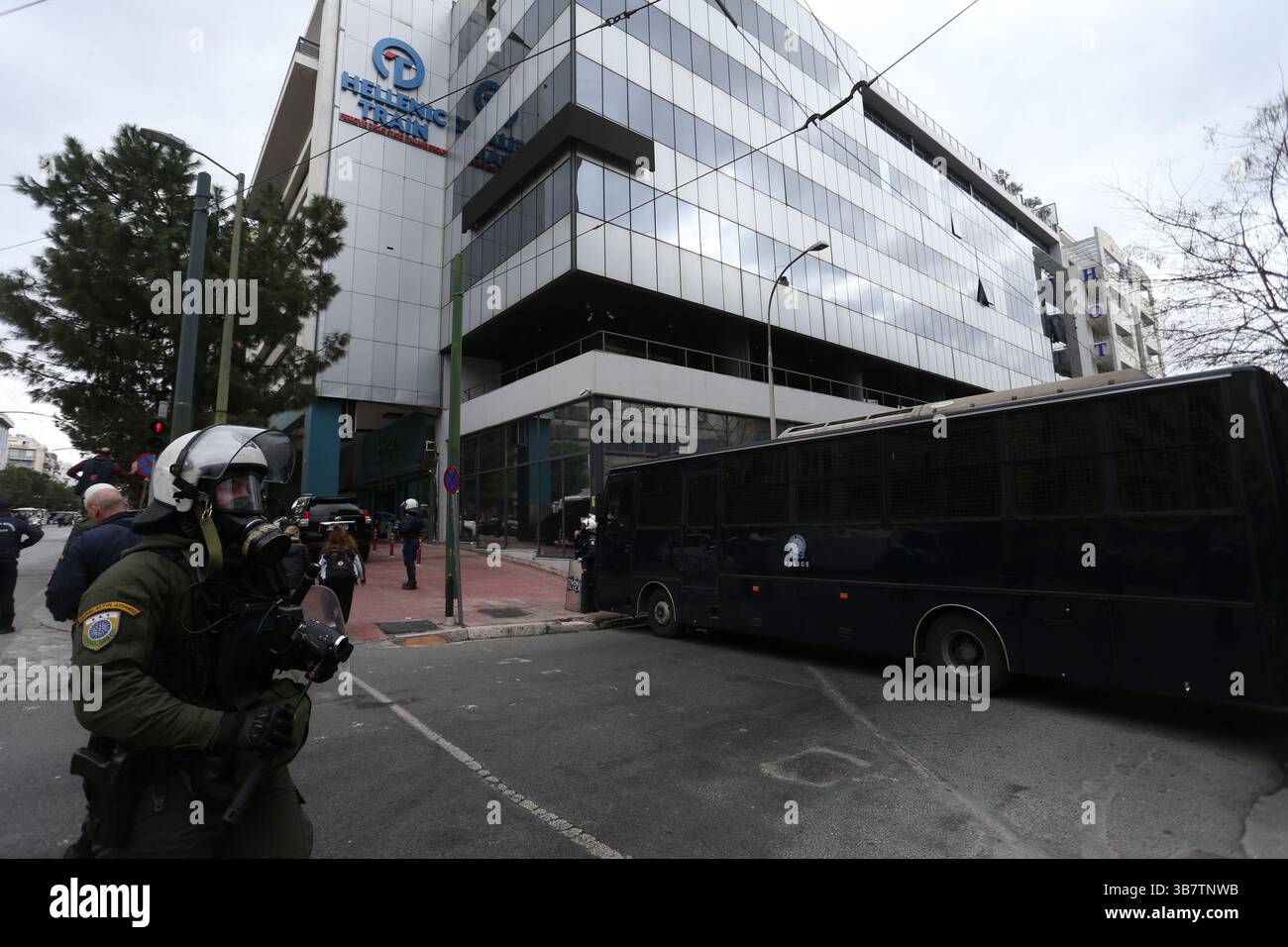 February 28, 2024, Athens, Greece: Riot police outside of Hellenic ...