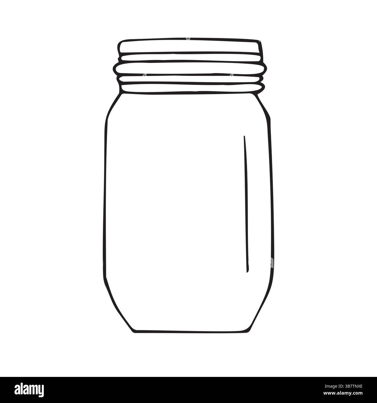 Vector hand drawn sketch doodle outline jar can isolated on white ...