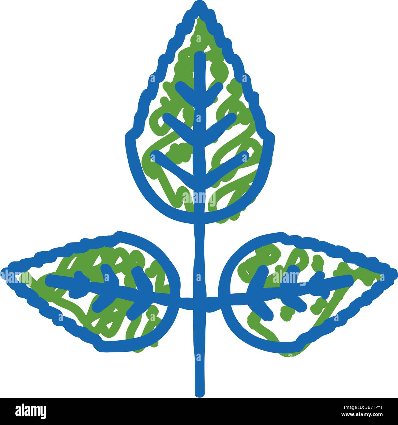 rose flower leaf icon doodle illustration Stock Vector Image & Art - Alamy