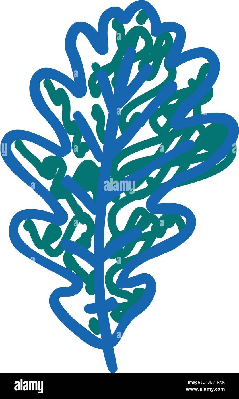 oak tree leaf icon doodle illustration Stock Vector Image & Art - Alamy