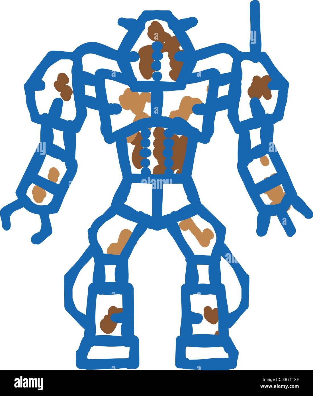 robot monster icon doodle illustration Stock Vector Image & Art - Alamy