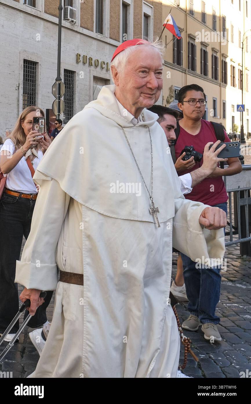 Cardinal Timothy Radcliffe walks, ahead of the conclave to elect the ...