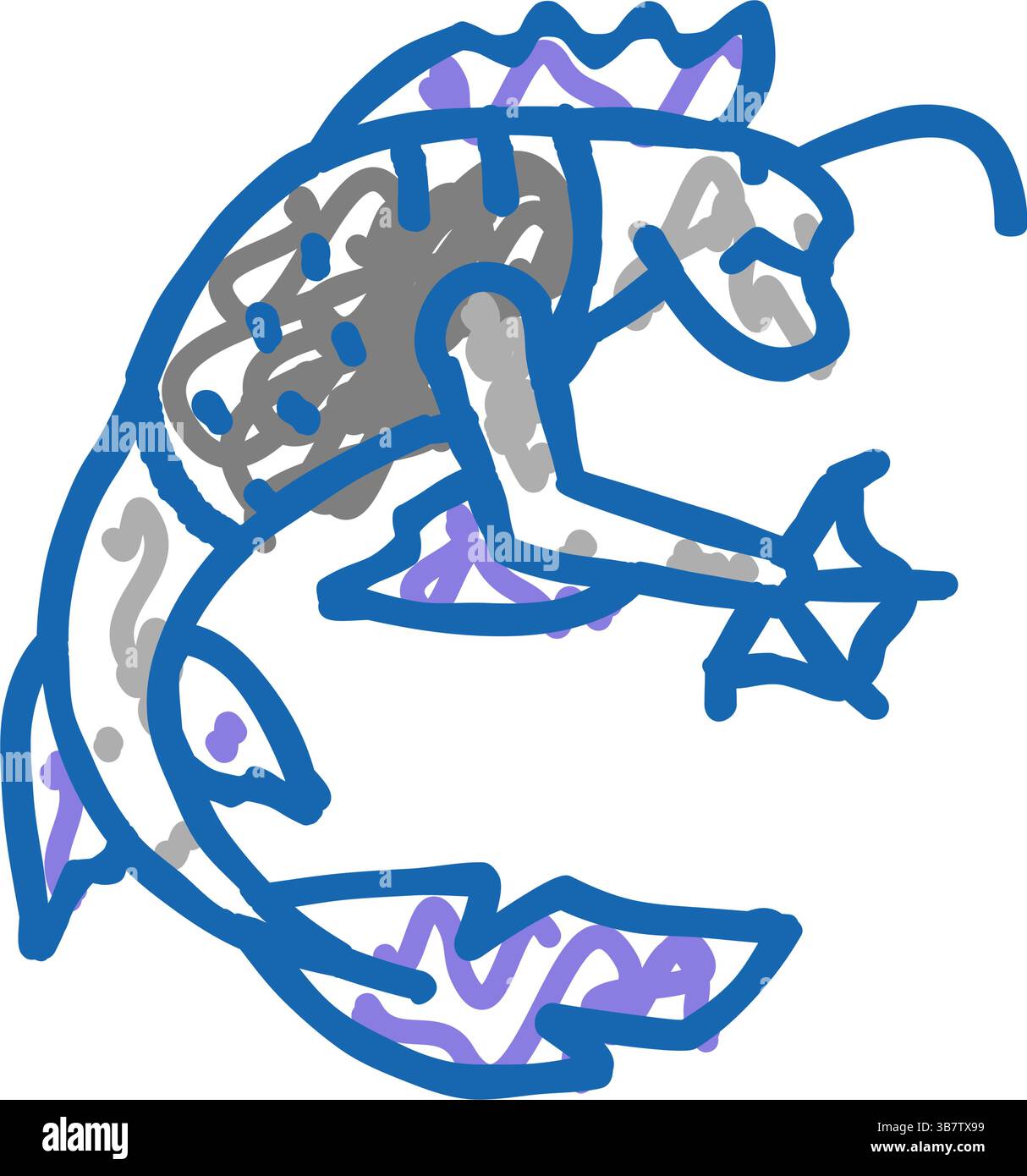 floating monster icon doodle illustration Stock Vector Image & Art - Alamy