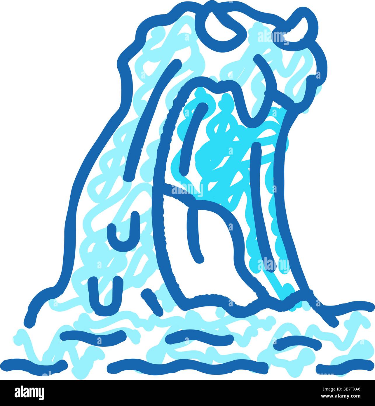 water monster icon doodle illustration Stock Vector Image & Art - Alamy