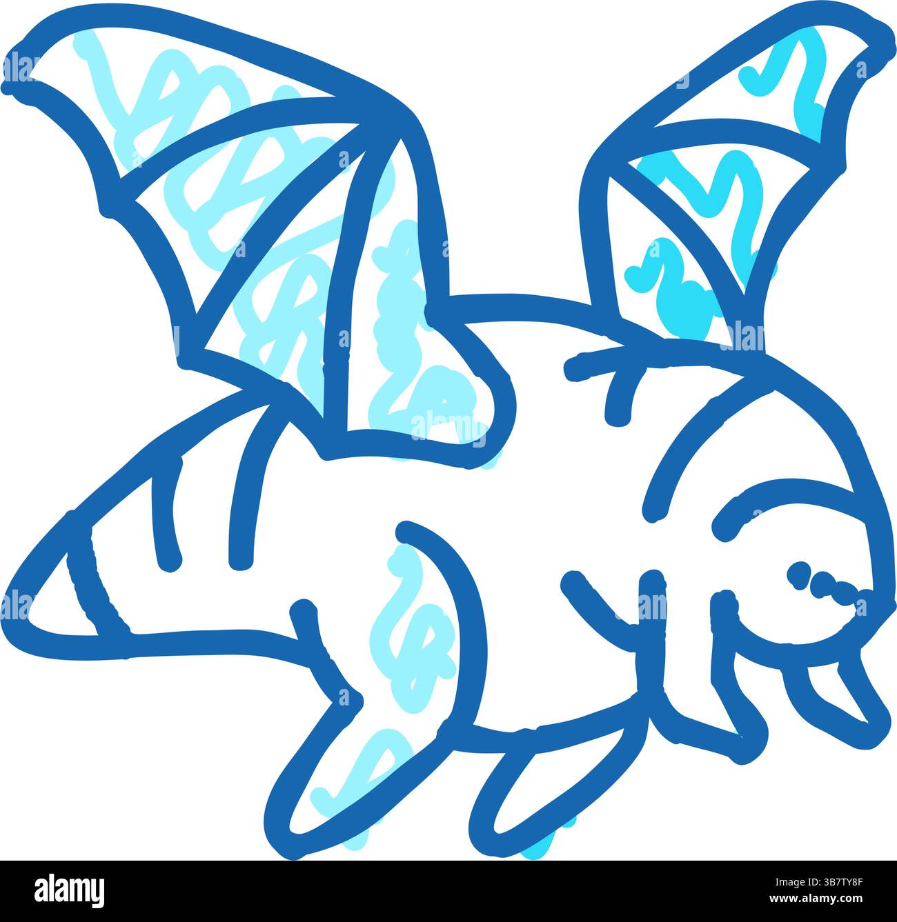 flying monster icon doodle illustration Stock Vector Image & Art - Alamy