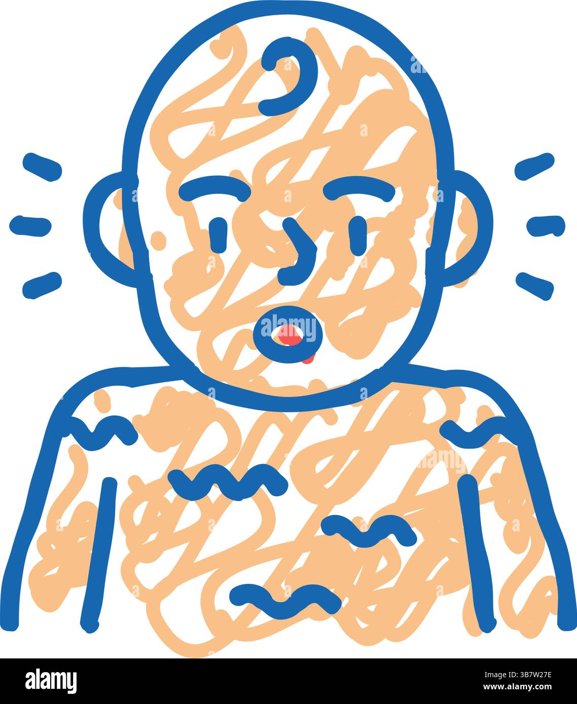 startle reflex icon doodle illustration Stock Vector Image & Art - Alamy