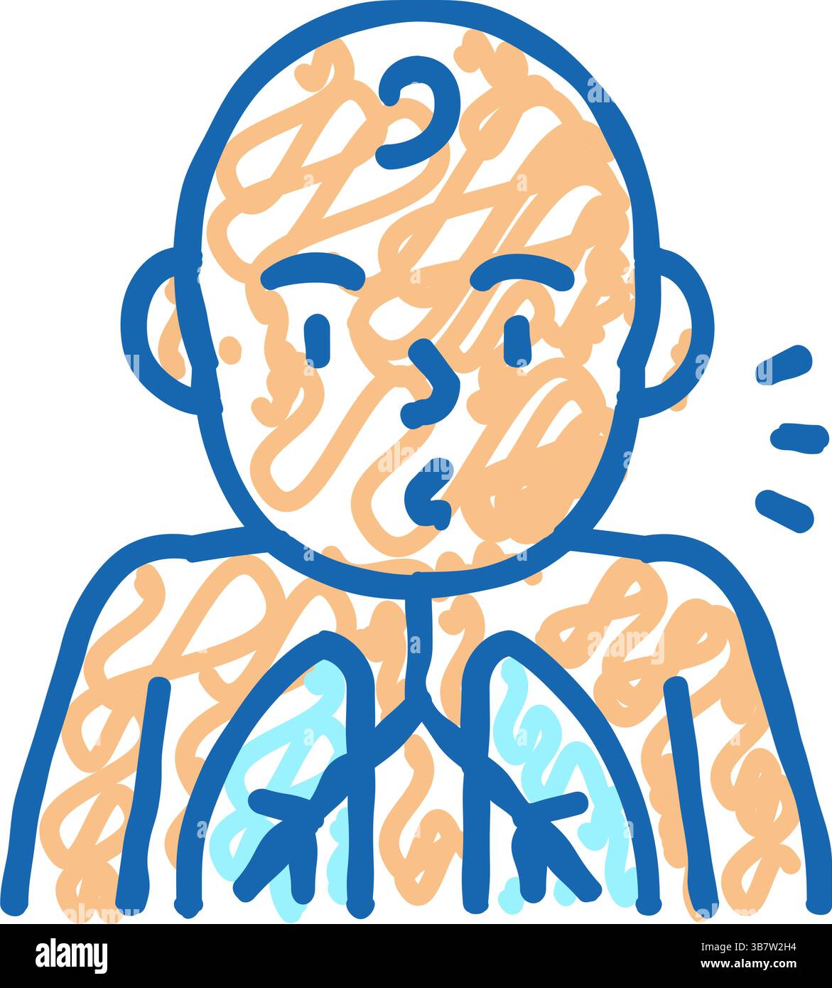 cough reflex icon doodle illustration Stock Vector Image & Art - Alamy