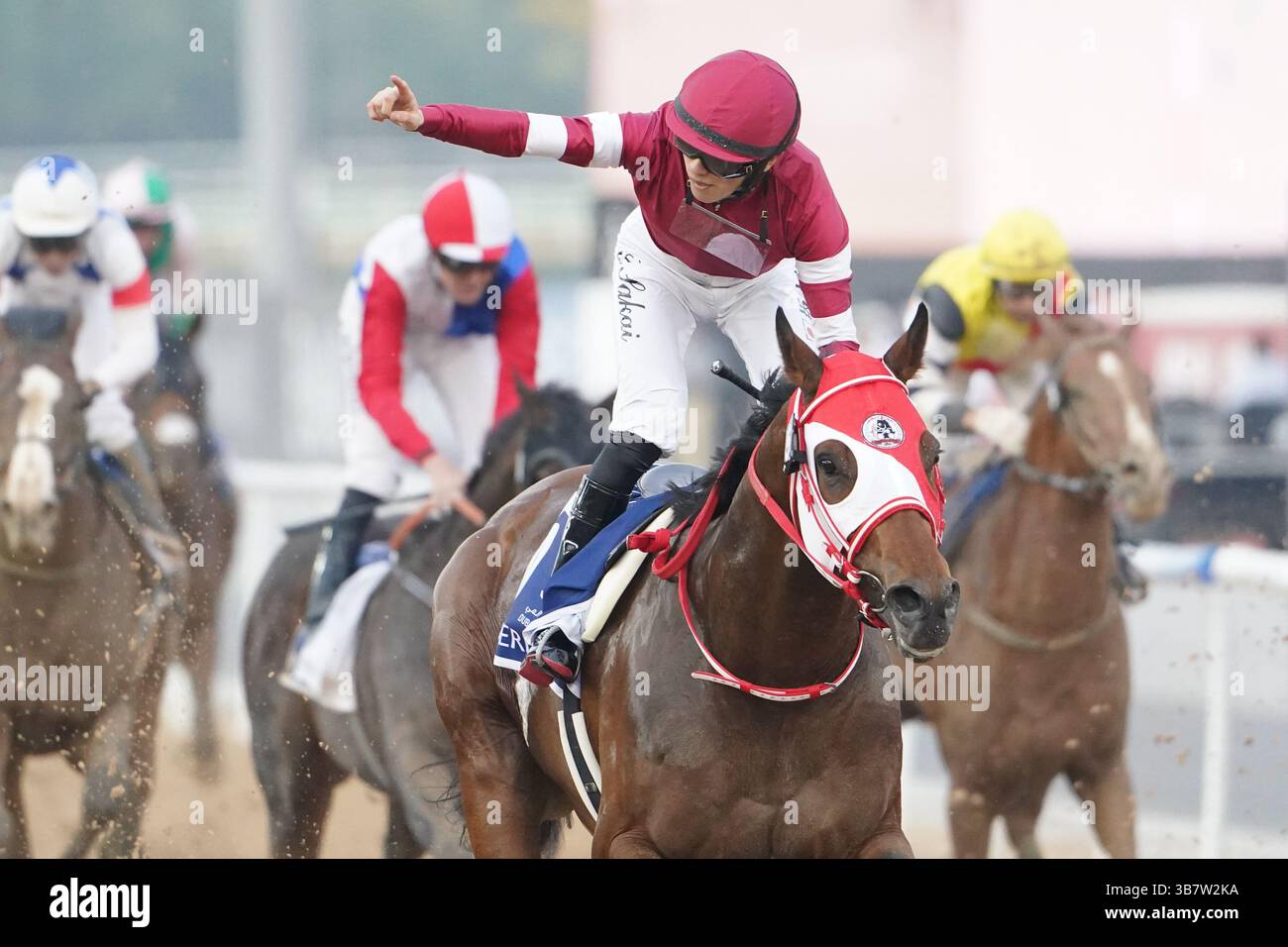 March 30, 2024, Dubai, USA: Forever Young (5) ridden by Ryusei Sakai ...