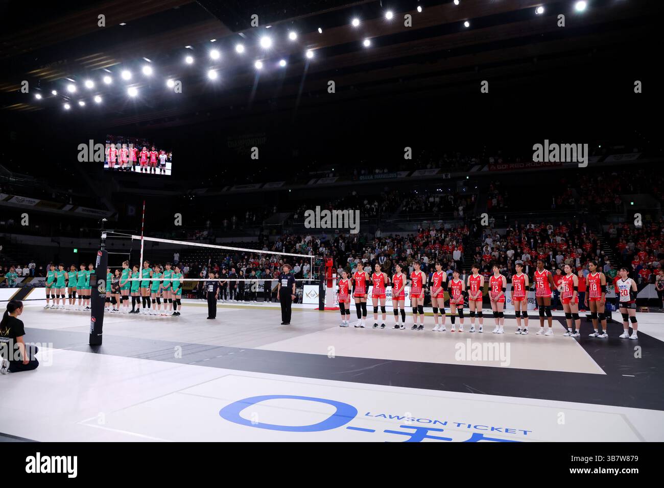 (L-R) Osaka Marvelous team group, NECNEC Red Rockets Kawasaki team group (NEC), MAY 2, 2025 ...