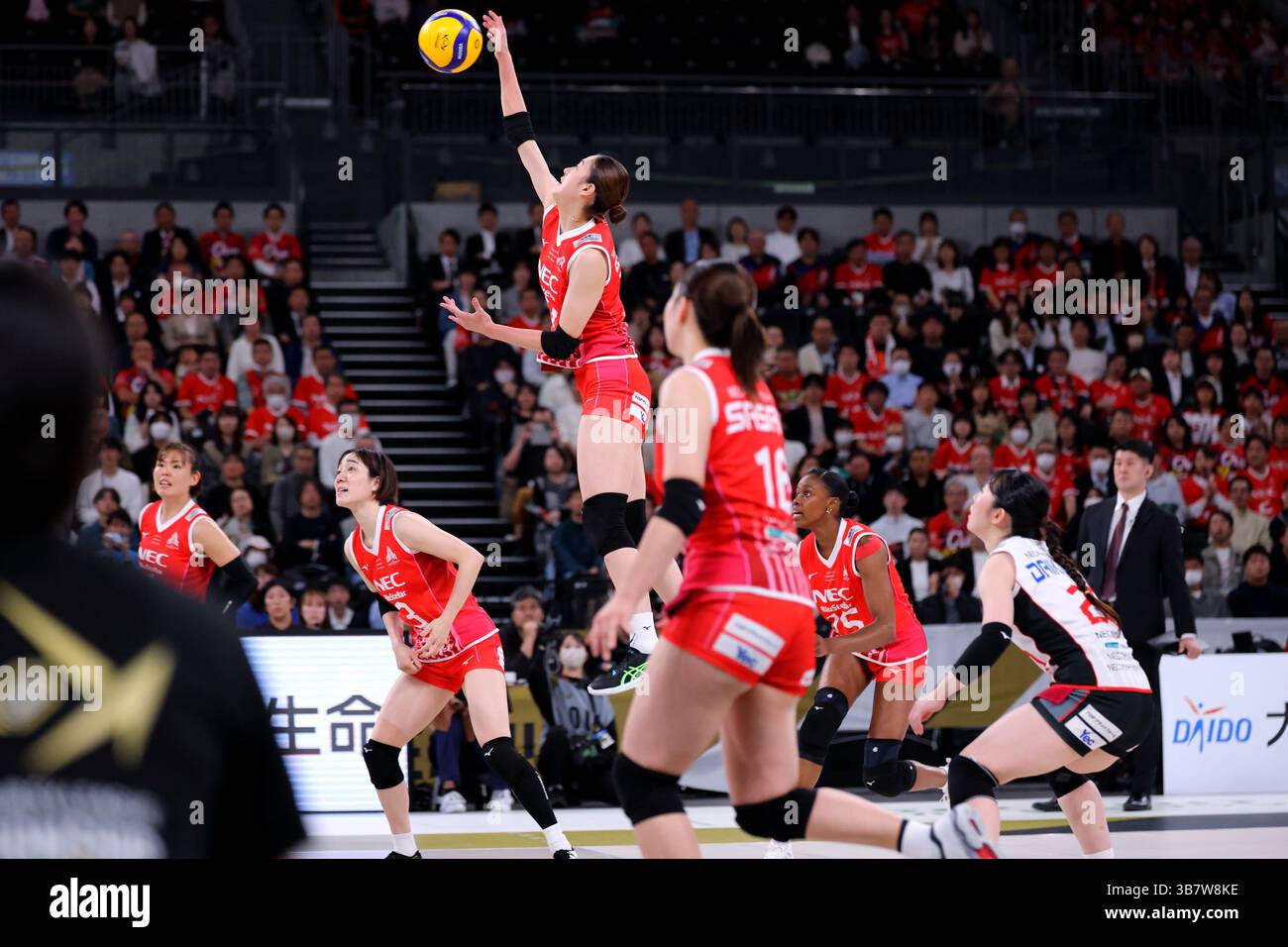 Tokyo, Japan. 2nd May, 2025. Yoshino Sato (NEC) Volleyball : 2024-25 SV.LEAGUE Women ...
