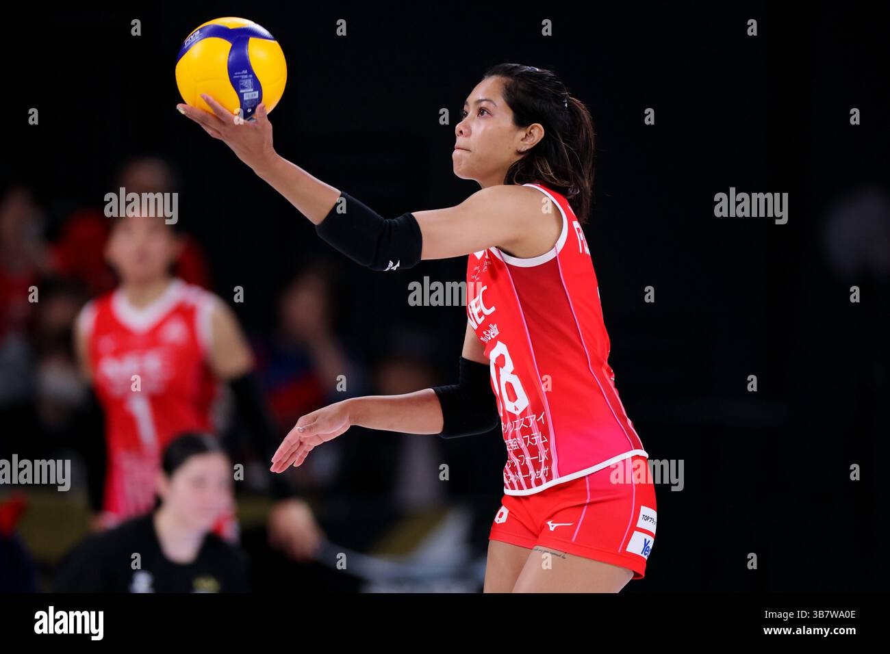 Tokyo, Japan. 2nd May, 2025. Ajcharaporn Kongyot (NEC) Volleyball : 2024-25 SV.LEAGUE Women ...